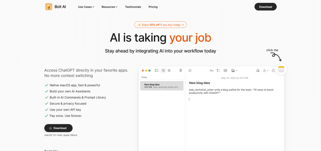 BoltAI Review: A Native macOS App for Accessing ChatGPT Easily