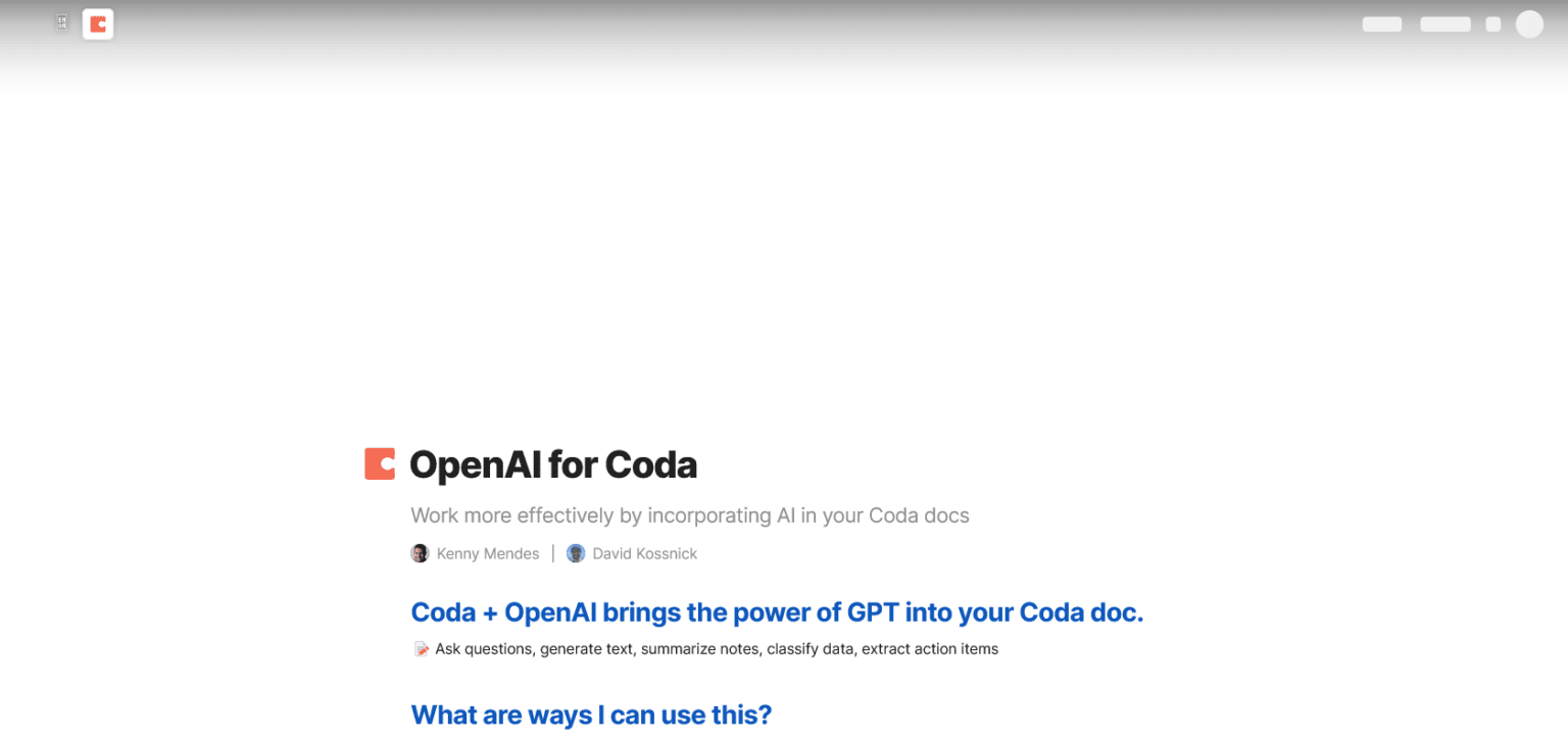 OpenAI for Coda: Automate Tasks, Analyze Data, Create AI Models OpenAI for Coda: Automate Tasks, Analyze Data, Create AI Models