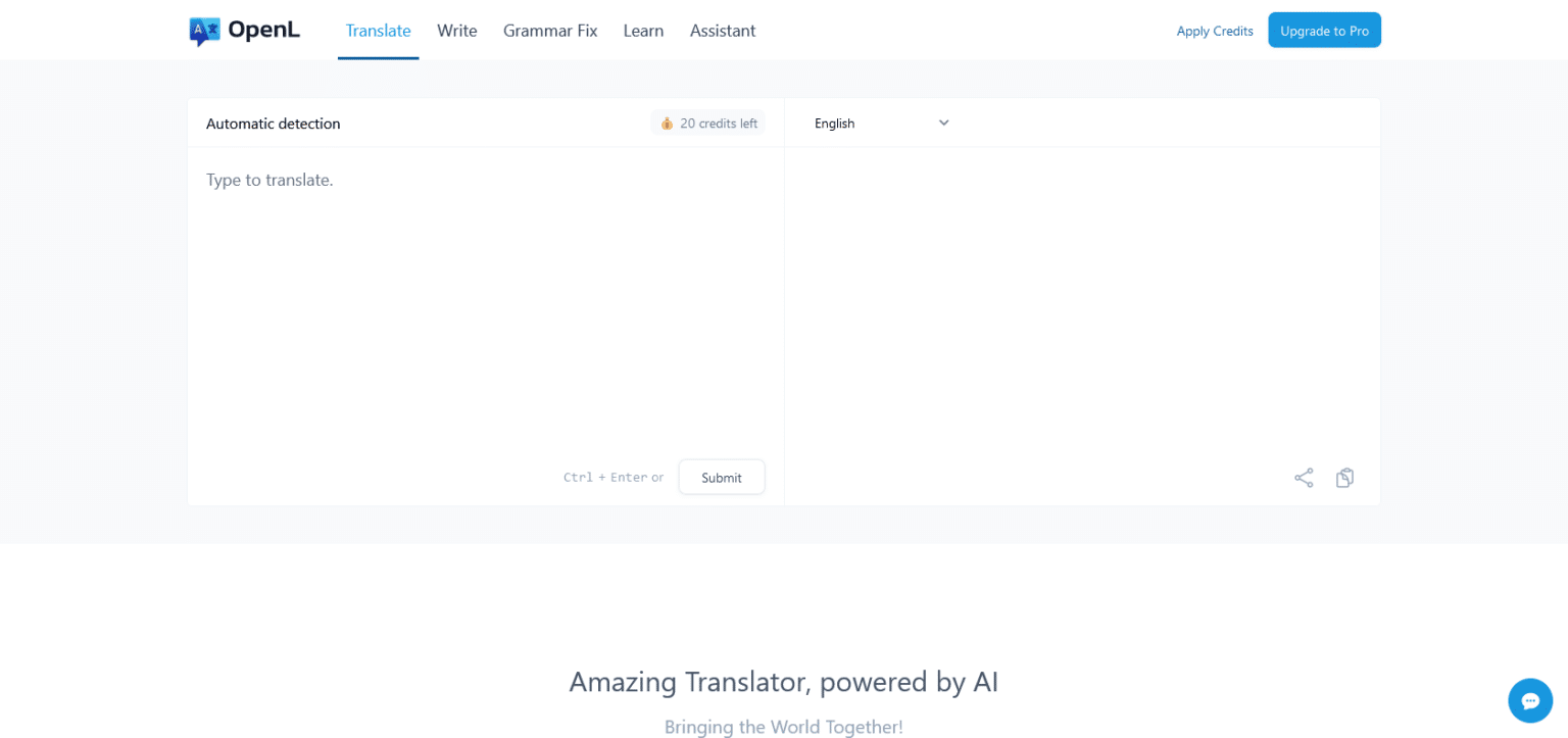 OpenL: Accurate Translation Tool for 15+ Languages with Intuitive Interface