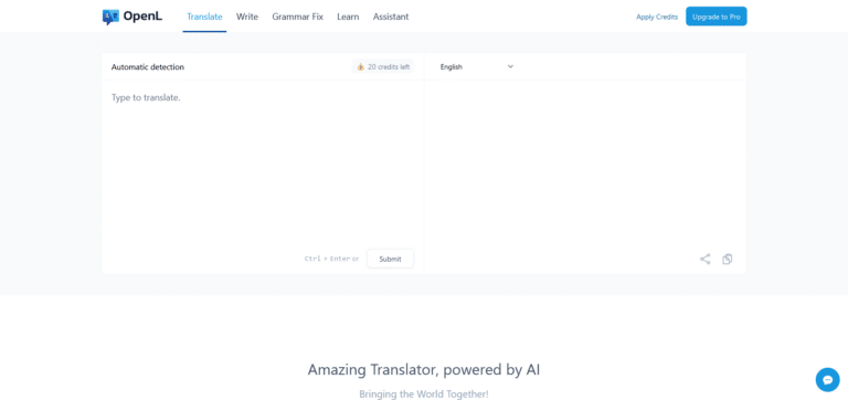 OpenL: Accurate Translation Tool for 15+ Languages with Intuitive Interface